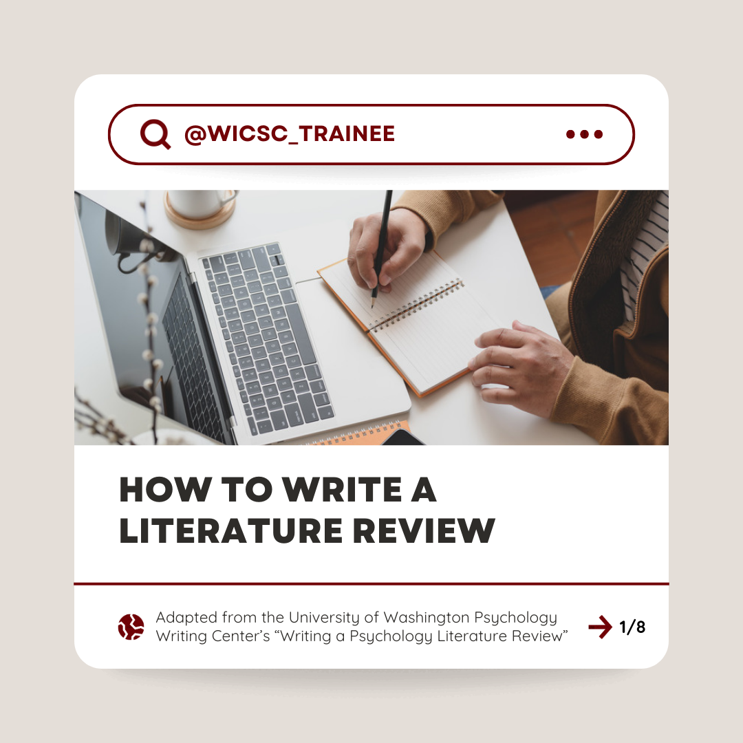 How to Write a Literature Review – WiCSC