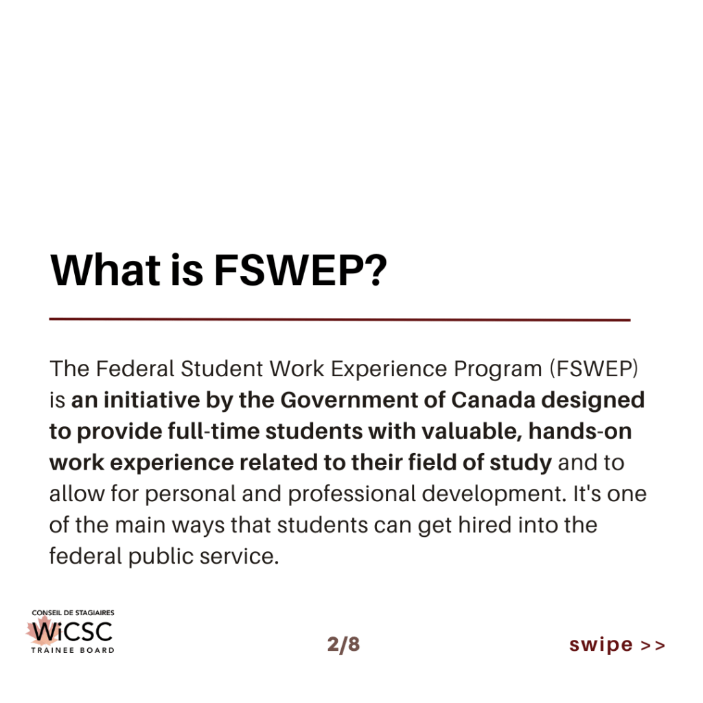 Federal Student Work Experience Program (FSWEP) – WiCSC